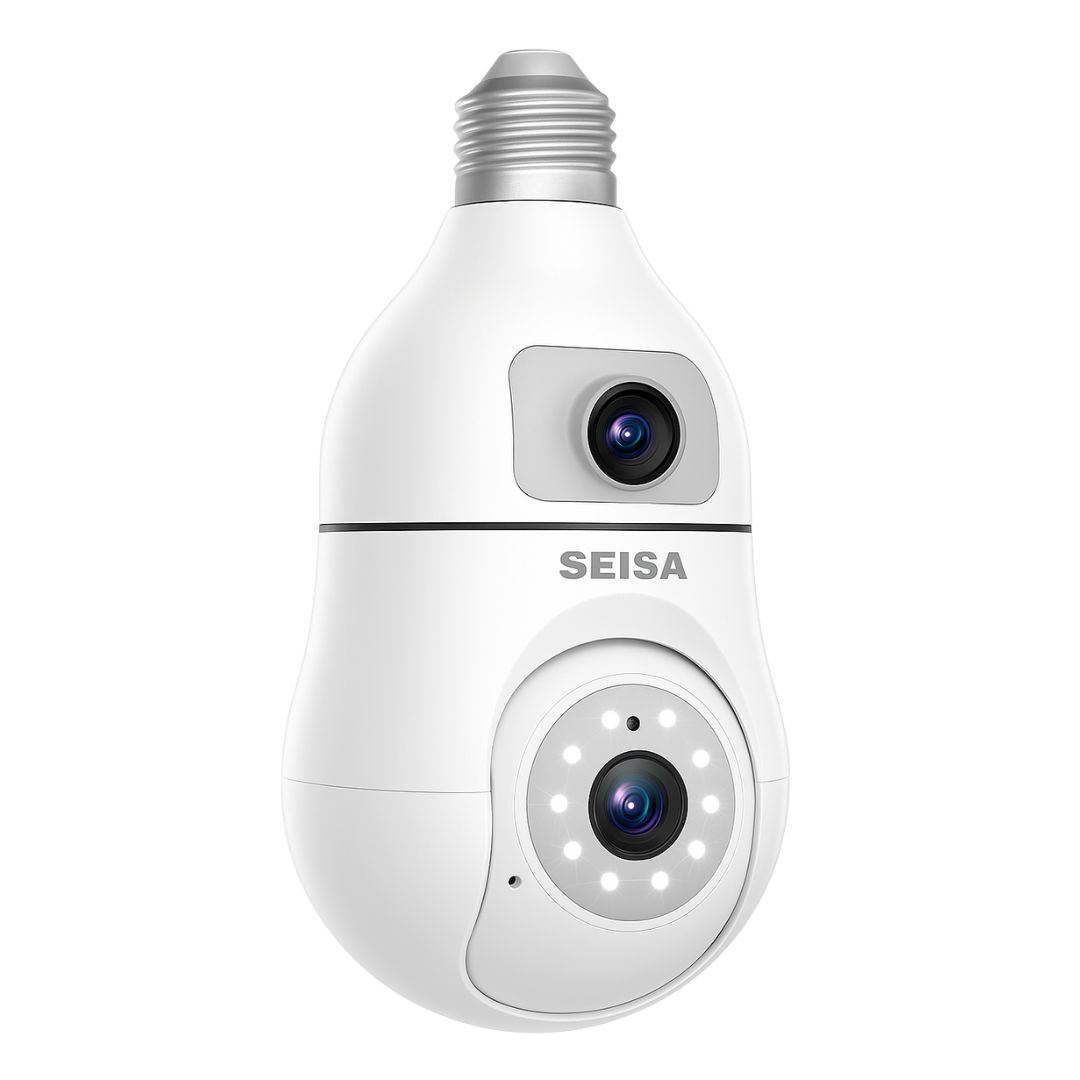 Tecno Vea - Foco Cámara WiFi SEISA Full HD 1080P Doble Lente con Visión ...