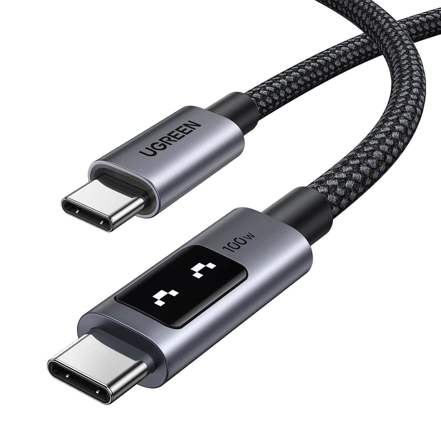 Cronos Go - Ugreen Cable USB-C a USB-C 100W Carga Rápida Pantalla LED ...