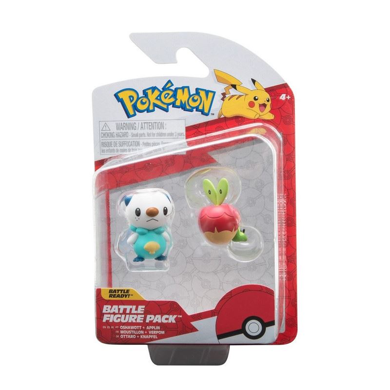 BABY FAMILY - Pokémon Figura de Batalla Coleccionable Oshawott y Applin ...