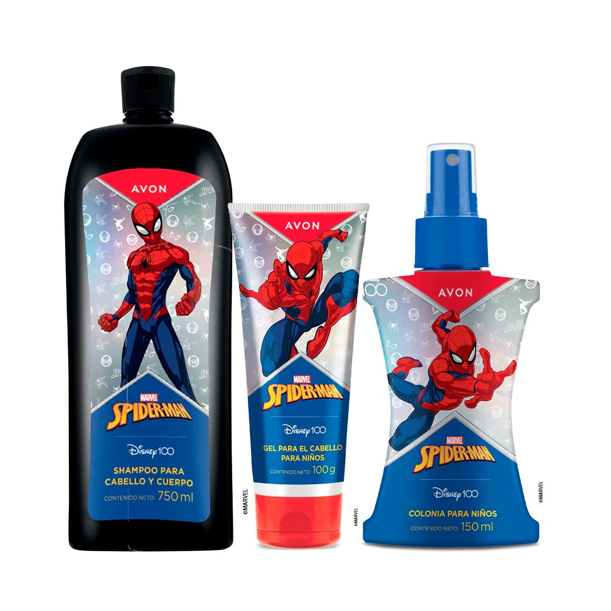 NOVUS - Spiderman Kit Colonia 150Ml con Gel Capilar y Shampoo | Juntoz
