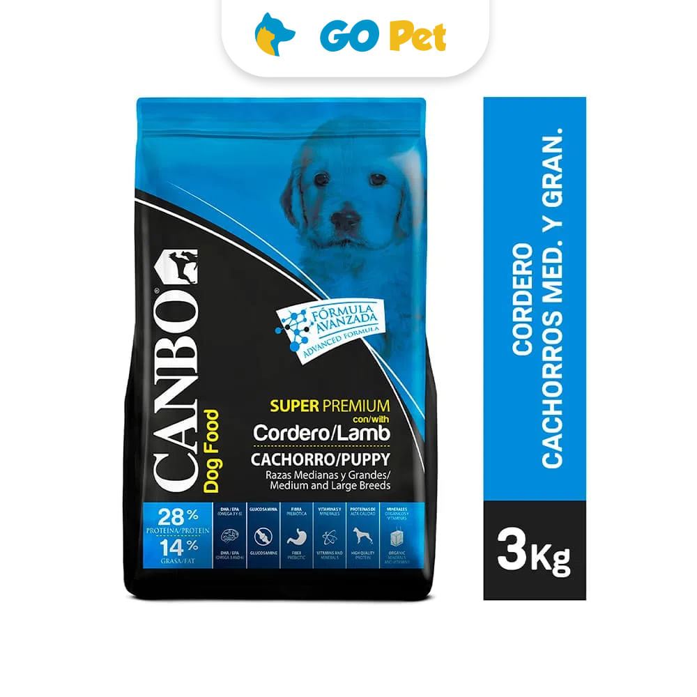 Go Pet - Canbo Cordero Cachorro Razas Medianas y Grandes 3 Kg | Juntoz